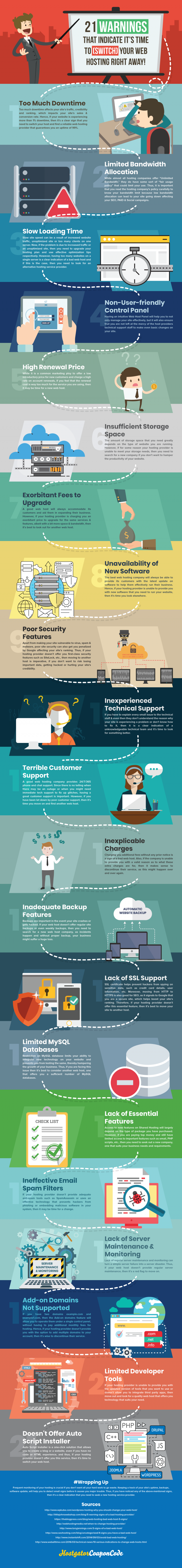 21 Warning Signs Of A Low-Quality Web Hosting Provider [Infographic ...