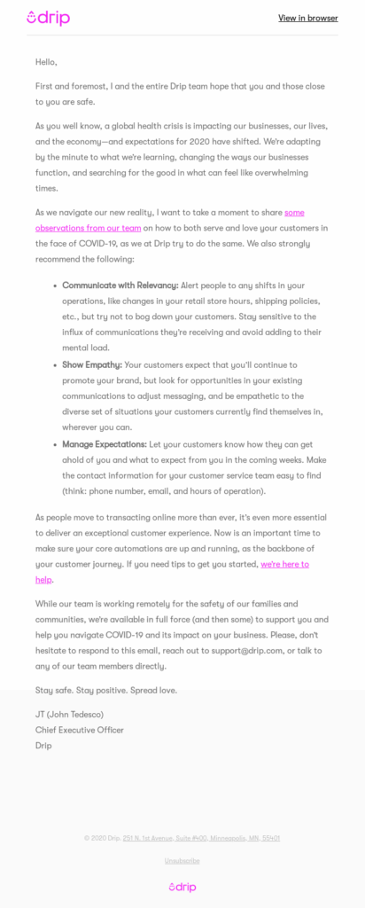 Key Considerations while sending COVID-19 emails | Techno FAQ